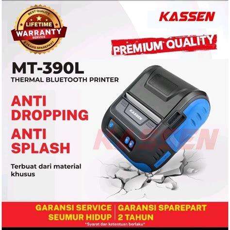 Jual Mobile Label Printer Thermal Bluetooth Usb Kassen Mt390l Printer