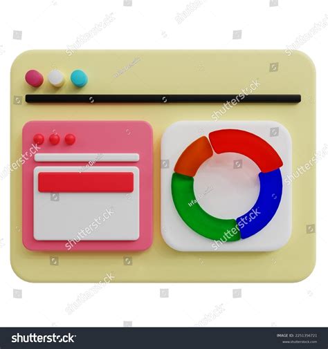 D Ui App Panel Pie Chart Stock Illustration Shutterstock