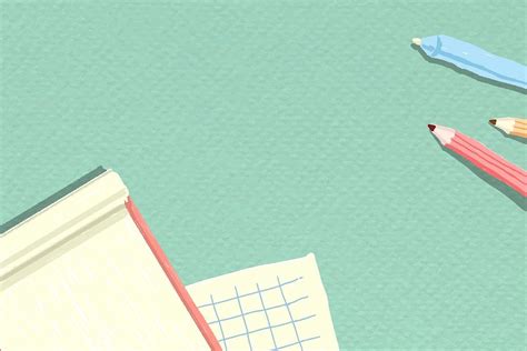 Blank Notebook Frame On Green Background Vector Premium Image By Background Ppt