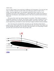 Understanding The Coefficient Of Lift Equation A Game Changing Course Hero