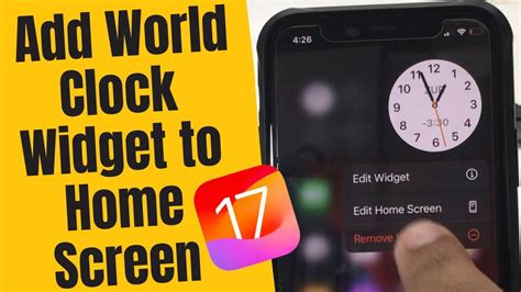 IOS How To Use Clock Widget On IPhone Home Screen Add Remove World Clock Widget YouTube