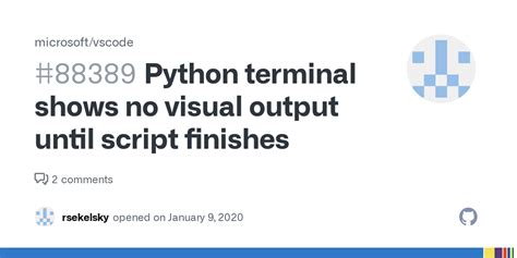 Python Terminal Shows No Visual Output Until Script Finishes Issue