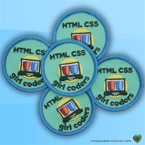 Html Css Girl Coders Fun Patch Fun Patch For Girl Scouts