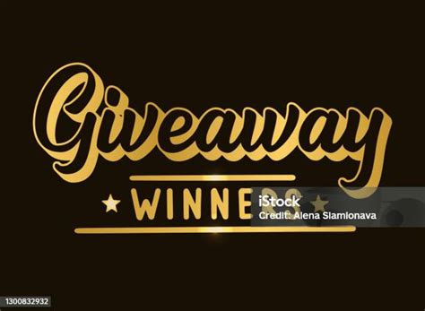 손 스케치 경품 우승자검은 배경에 금인용 포스터 배너 라벨 스티커 전단지 헤더 카드 광고 공지에 대한 레터링 낱말에 대한 스톡 벡터 아트 및 기타 이미지 Istock