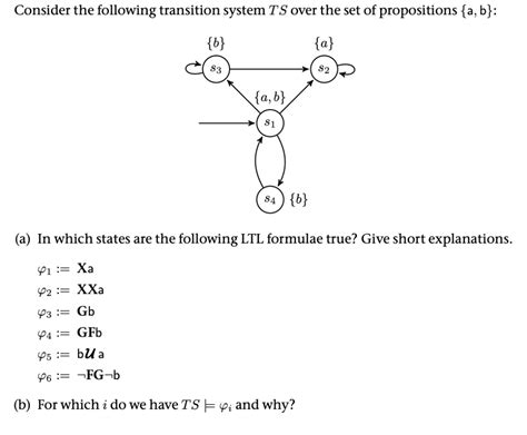 Consider The Following Transition System Ts Over The
