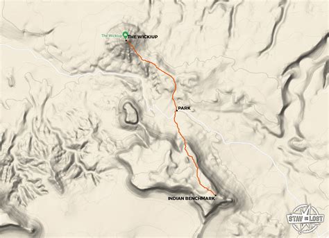 Map Of The Wickiup And Indian Benchmark Stav Is Lost