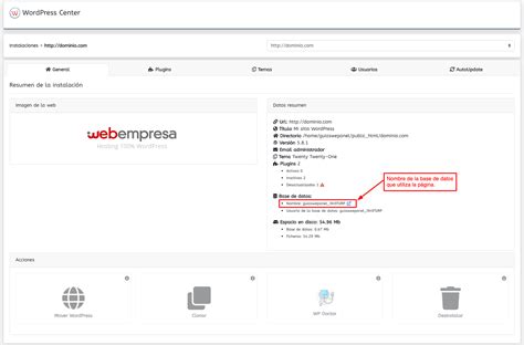 Datos de conexión a la base de datos de mi web Preguntas Frecuentes webempresa com