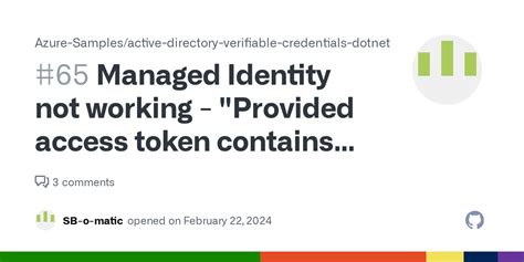 Managed Identity Not Working Provided Access Token Contains No Roles · Issue 65 · Azure