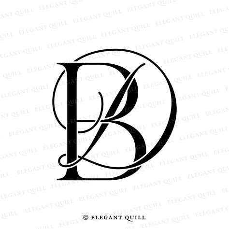 Script Logo Db Initials Elegant Quill Script Logo Db Initials Elegant Quill