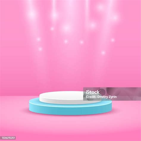 추상 렌더링 포디움 무대 받침대 플랫폼 컬러 3d 장면 은 광고 제품 디스플레이 벡터 디자인 스타일을 표시 0명에 대한 스톡