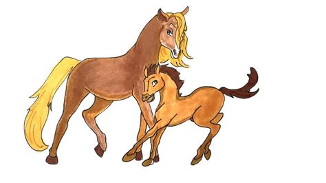 Лошадь с жеребенком