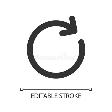 repeat pixel perfect linear ui icon stock vector illustration of page
