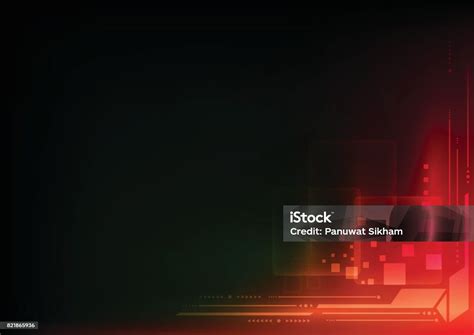 붉은 추상 사이버 미래 기술 개념 배경 벡터 일러스트 레이 션 회로 바이너리 코드 0명에 대한 스톡 벡터 아트 및 기타 이미지 0명 공학 과학 Istock
