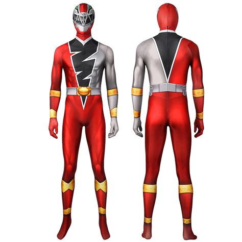 Power Rangers Red Ranger Costume Kishiryu Sentai Ryusoulger Soldier Ju