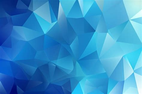 Premium Photo Blue Abstract Geometric Triangular Background