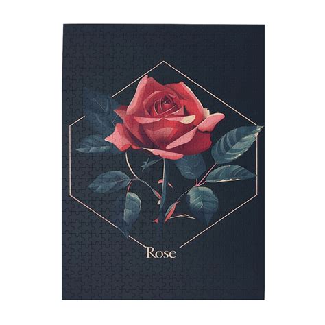 500 Pcs Red Rose 500 Piece Flowers Jigsaw Puzzlesunique Artwork For
