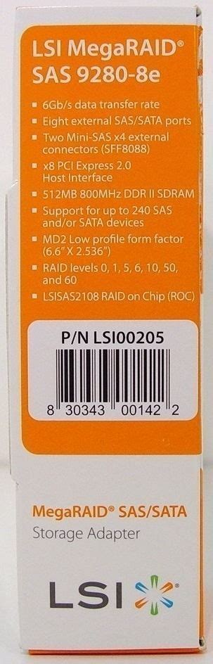LSI MegaRAID 9280 8E SAS 6G PCIe 2 0 RAID Controller