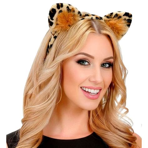 Leopard Ears Velvet Headband Costume Accessory Cracker Jack Costumes