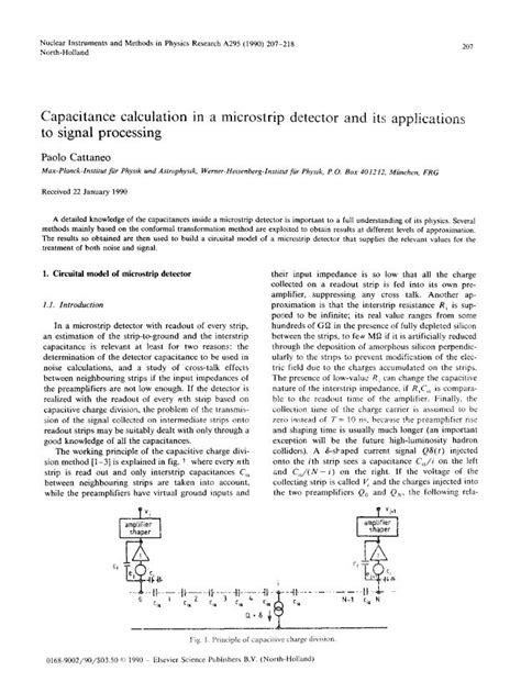 pdf capacitance calculation in a microstrip detector and its