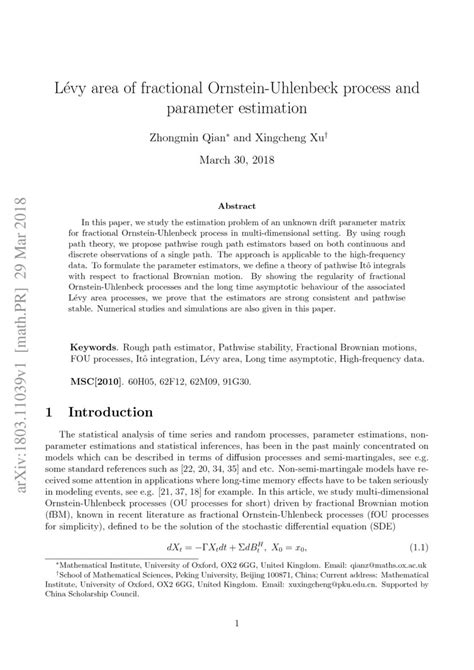 Lévy Area Of Fractional Ornstein Uhlenbeck Process And Parameter Estimation Deepai