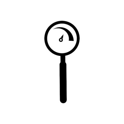 Premium Vector | Seo magnify glass speedometer icon