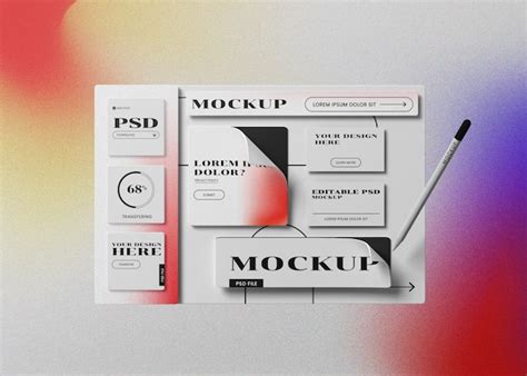 Premium Psd Browser Mockup In Glassmorphism Style