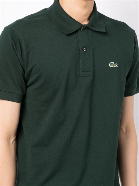 Lacoste Chest Logo Patch Polo Shirt Green Farfetch