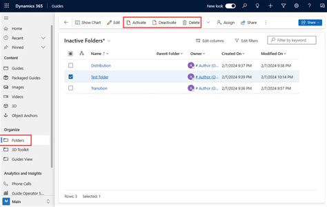 创建 dynamics 365 guides 文件夹以组织您的指南和资产 dynamics 365 mixed reality