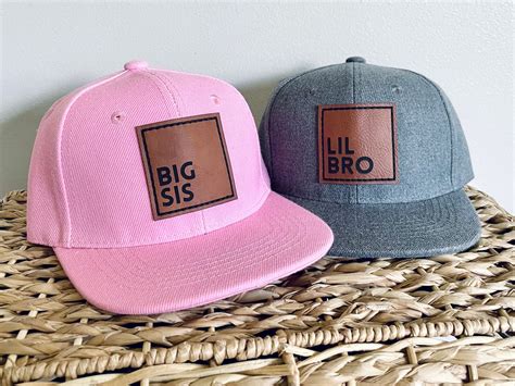 Brother Sister Matching Sibling Hats Big Bro Lil Bro Big Sis Lil