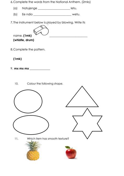 Grade 2 Creative Arts Activities End Of Term 2 Examination 2024