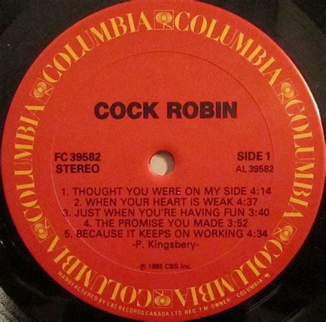 Cock Robin ‎ Cock Robin Redrum Records