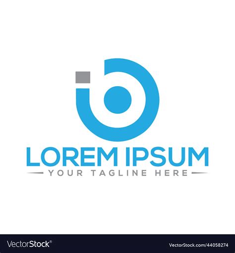Creative Ib Letter Logo Design Royalty Free Vector Image