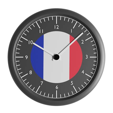 Wall Clock With The Flag Of France 20999263 PNG