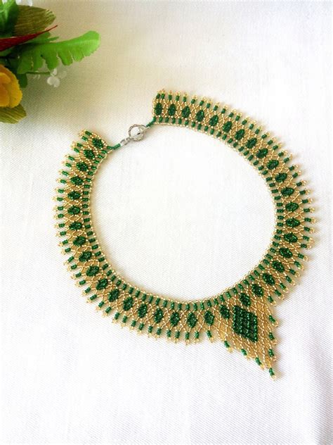 Necklace Beaded Small Red Beads Elegant Necklace Women Short Etsy