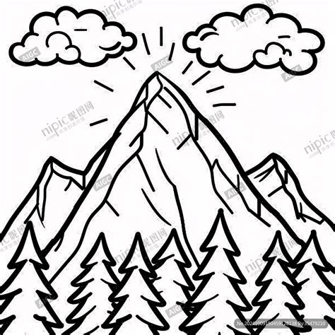 Ai创作图山峰 云朵 自然 风景 简笔画 黑白 绘画 艺术 美 宁静 山 云 山水 山林 树木 林木 山川 大自然 风景画 简洁 黑白画 创意 设计 手绘 手绘画 绘画作品 艺术作品 创作