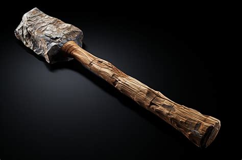 Bone Chisel On Black Background Premium Ai Generated Image