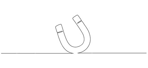 Один непрерывный рисунок линии магнита Концепция привлечения клиентов и талантов в простом