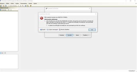Sql Erro Ao Conectar Ao Servidor Linguagem Sql Fórum Da Comunidade Xperiun
