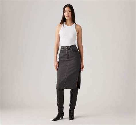Side Slit Skirt Black Levis® Us