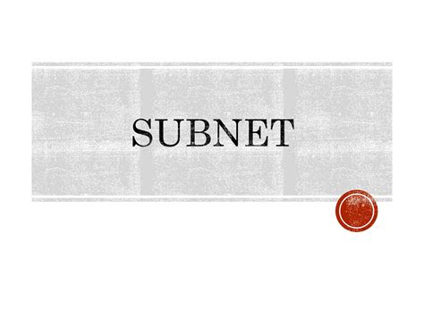 Subnet Pptx
