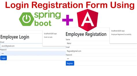 Login Registration Form Using Spring Boot Angular Tutusfunny