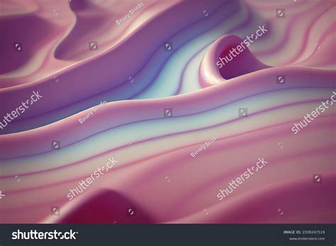 3d Rendering Moving Flow Pastel Background Stock Illustration