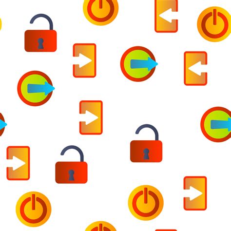 Logout Button Vector Seamless Pattern 10232350 Vector Art At Vecteezy