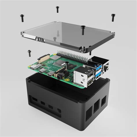 Extra High Pi 4 Case Black Anidess