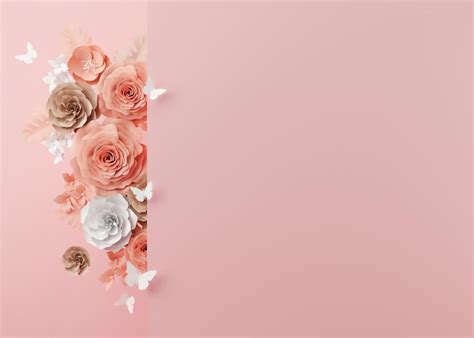 Flores Y Mariposas Día De La Mujer Día De La Madre Fondo De Aniversario