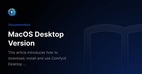 Macos Desktop Version Comfyui