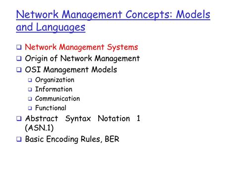 PPT Network Management Concepts Models And Languages PowerPoint Presentation ID