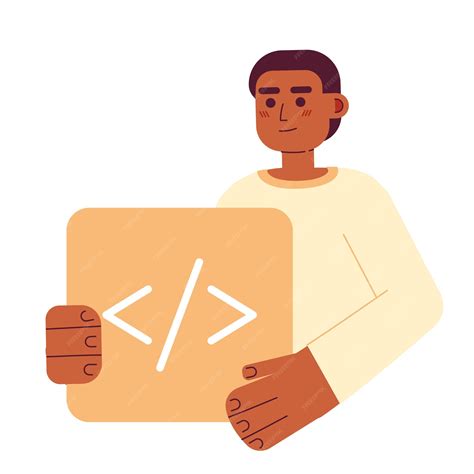 Premium Vector Professional Programmer Course Flat Concept Vector