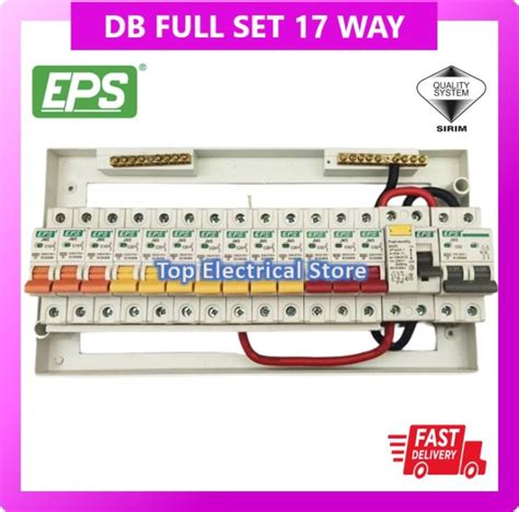 17 WAY PVC DB BOX MCB BOX FULL SET COMPLETE WITH MAIN SWITCH SIRIM APPROVED Lazada