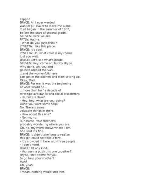 flipped script pdf chicken nature